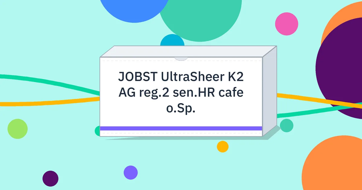 Symbolbild: Packung mit der Aufschrift JOBST UltraSheer K2 AG reg.2 sen.HR cafe o.Sp. (PZN 13146277) – Verfügbarkeit und Bezug in Apotheken in Frankfurt am Main