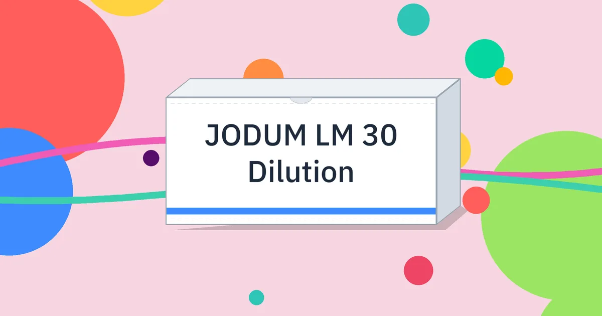Symbolbild: Packung mit der Aufschrift JODUM LM 30 Dilution (PZN 03504770) – Verfügbarkeit und Bezug in Apotheken in Frankfurt am Main