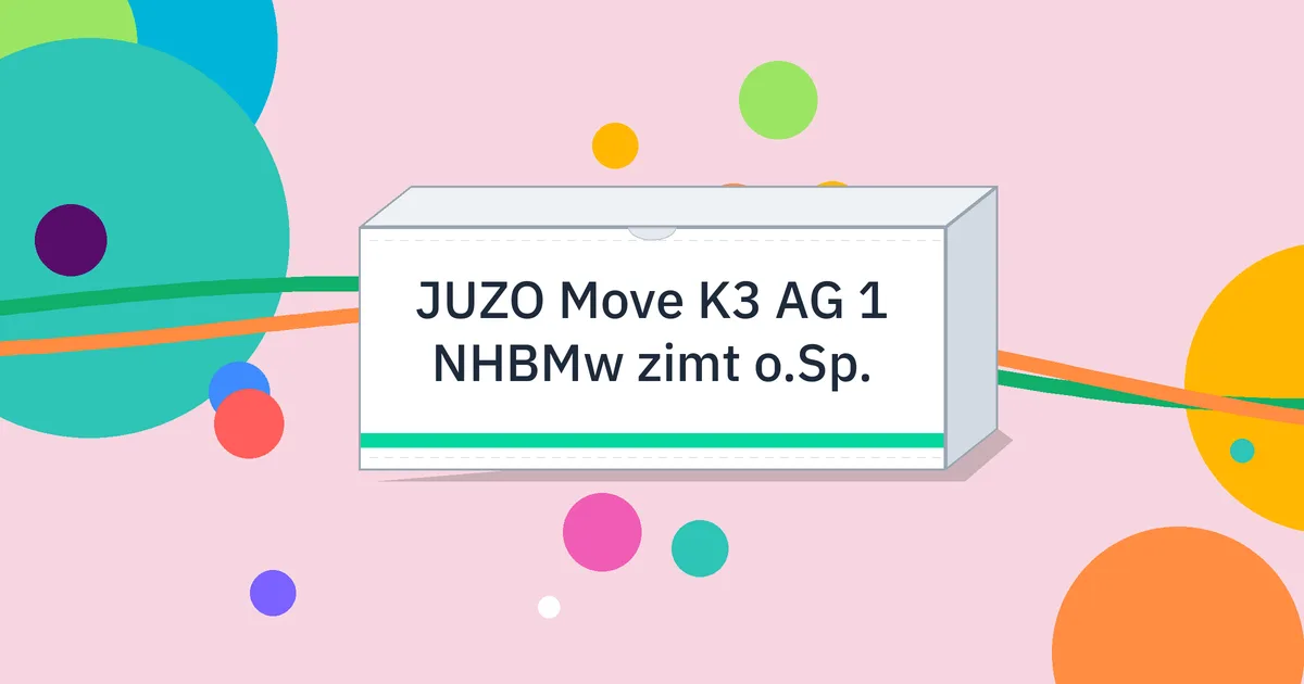 Symbolbild: Packung mit der Aufschrift JUZO Move K3 AG 1 NHBMw zimt o.Sp. (PZN 18576930) – Verfügbarkeit und Bezug in Apotheken in Frankfurt am Main