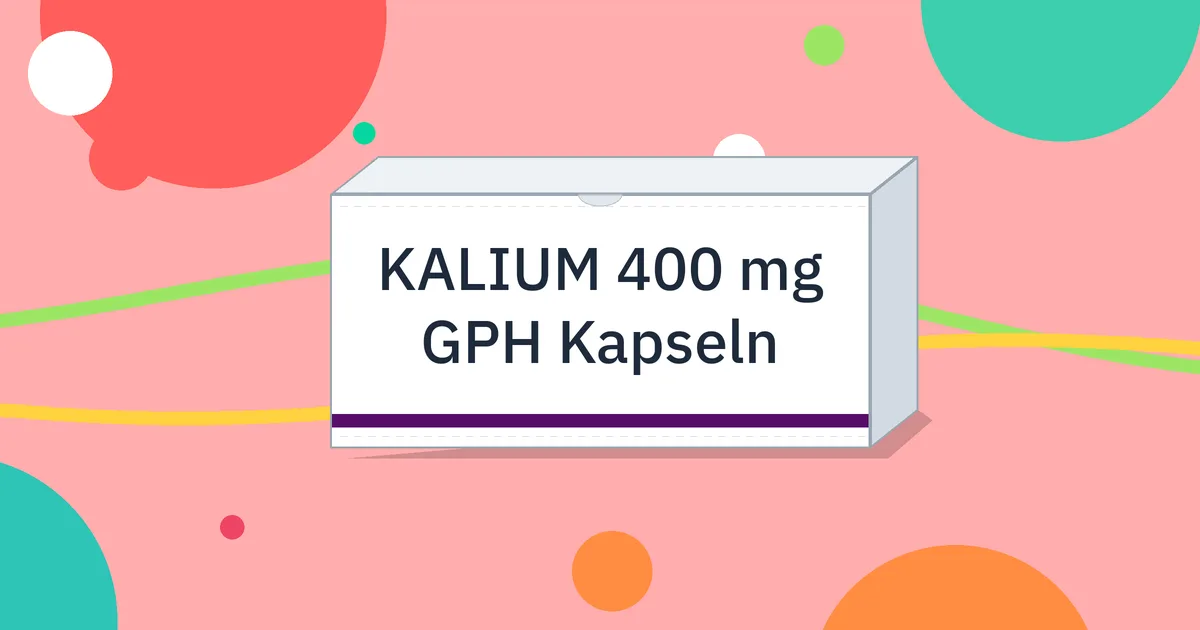 Symbolbild: Packung mit der Aufschrift KALIUM 400 mg GPH Kapseln (PZN 09379946) – Verfügbarkeit und Bezug in Apotheken in Frankfurt am Main