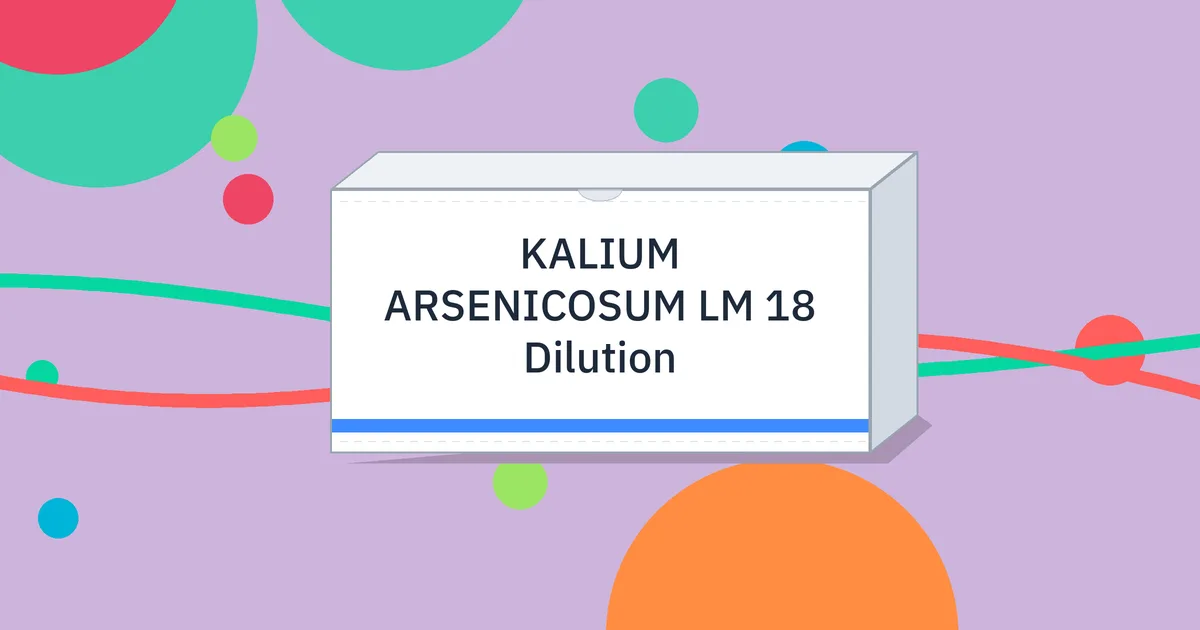 Symbolbild: Packung mit der Aufschrift KALIUM ARSENICOSUM LM 18 Dilution (PZN 12917086) – Verfügbarkeit und Bezug in Apotheken in Frankfurt am Main