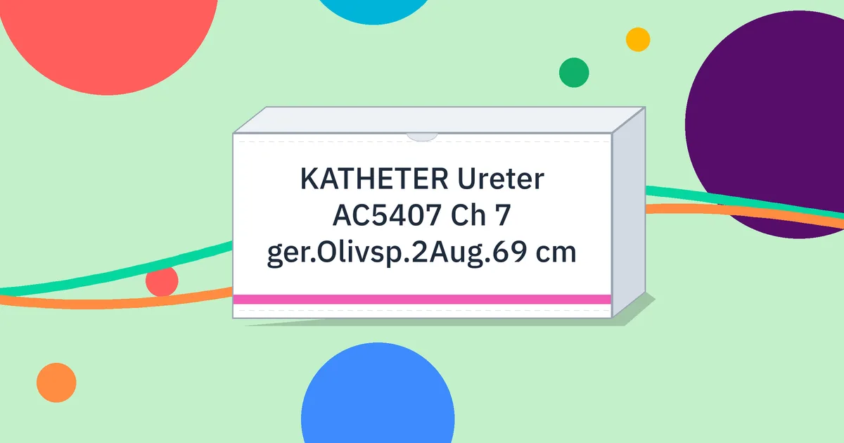 Symbolbild: Packung mit der Aufschrift KATHETER Ureter AC5407 Ch 7 ger.Olivsp.2Aug.69 cm (PZN 00488154) – Verfügbarkeit und Bezug in Apotheken in Frankfurt am Main