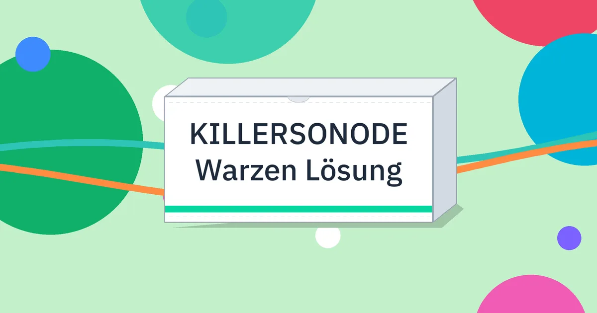 Symbolbild: Packung mit der Aufschrift KILLERSONODE Warzen Lösung (PZN 11189207) – Verfügbarkeit und Bezug in Apotheken in Frankfurt am Main