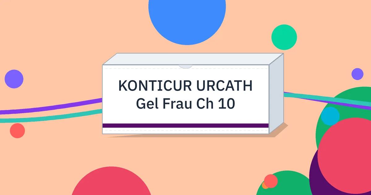 Symbolbild: Packung mit der Aufschrift KONTICUR URCATH Gel Frau Ch 10 (PZN 16755143) – Verfügbarkeit und Bezug in Apotheken in Frankfurt am Main