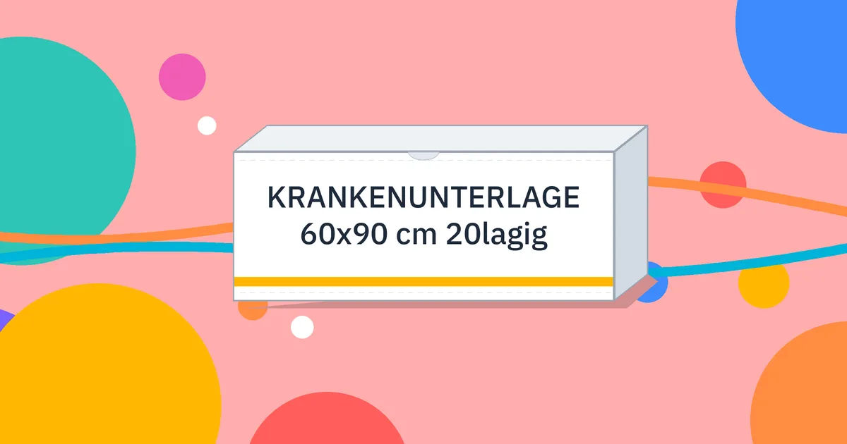 Symbolbild: Packung mit der Aufschrift KRANKENUNTERLAGE 60x90 cm 20lagig (PZN 07041344) – Verfügbarkeit und Bezug in Apotheken in Frankfurt am Main