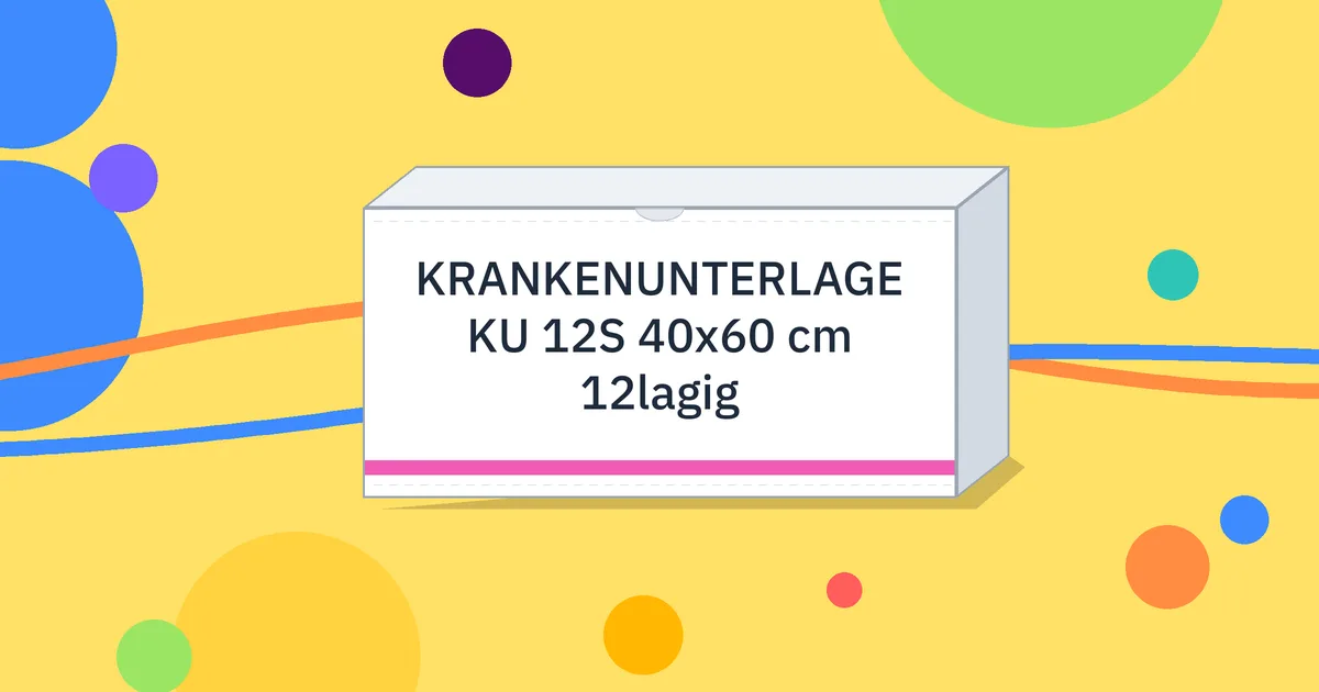 Symbolbild: Packung mit der Aufschrift KRANKENUNTERLAGE KU 12S 40x60 cm 12lagig (PZN 04238951) – Verfügbarkeit und Bezug in Apotheken in Frankfurt am Main