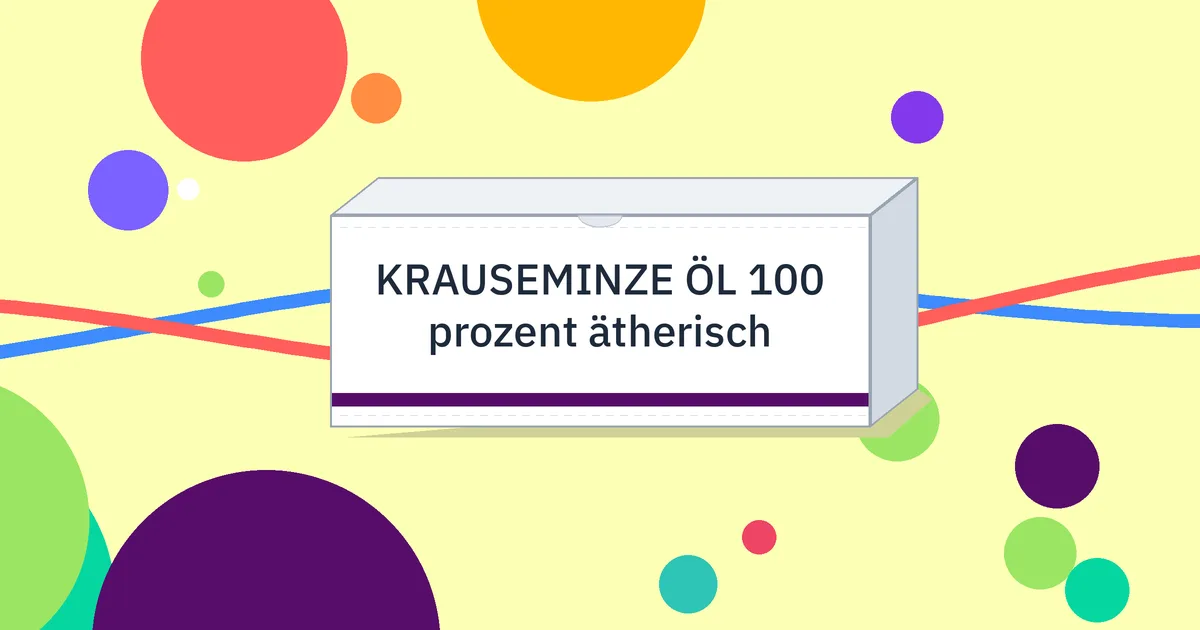 Symbolbild: Packung mit der Aufschrift KRAUSEMINZE ÖL 100 prozent ätherisch (PZN 07205739) – Verfügbarkeit und Bezug in Apotheken in Frankfurt am Main