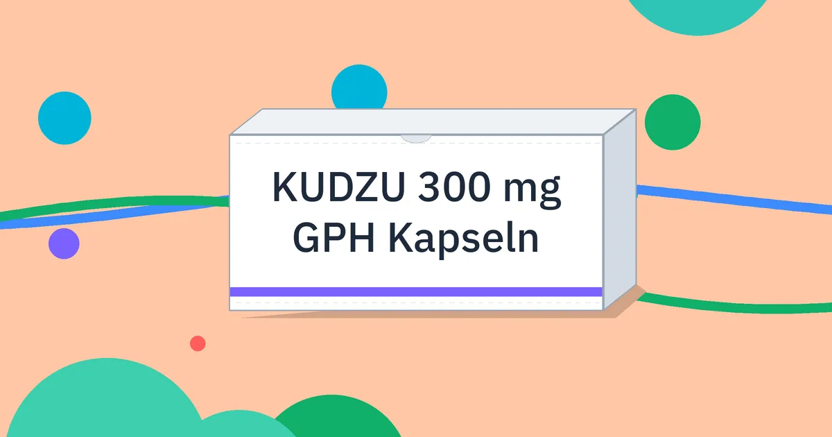 Symbolbild: Packung mit der Aufschrift KUDZU 300 mg GPH Kapseln (PZN 07766892) – Verfügbarkeit und Bezug in Apotheken in Frankfurt am Main