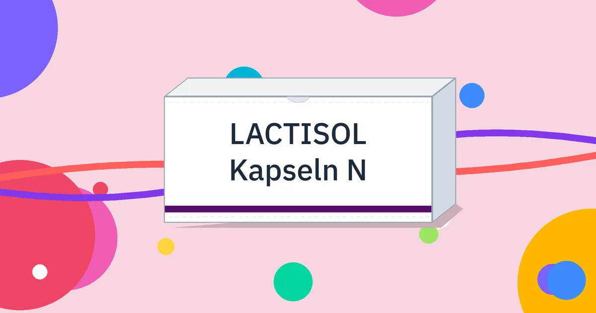 Symbolbild: Packung mit der Aufschrift LACTISOL Kapseln N (PZN 14300786) – Verfügbarkeit und Bezug in Apotheken in Frankfurt am Main
