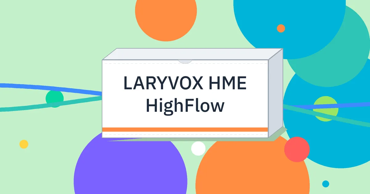 Symbolbild: Packung mit der Aufschrift LARYVOX HME HighFlow (PZN 04723899) – Verfügbarkeit und Bezug in Apotheken in Frankfurt am Main