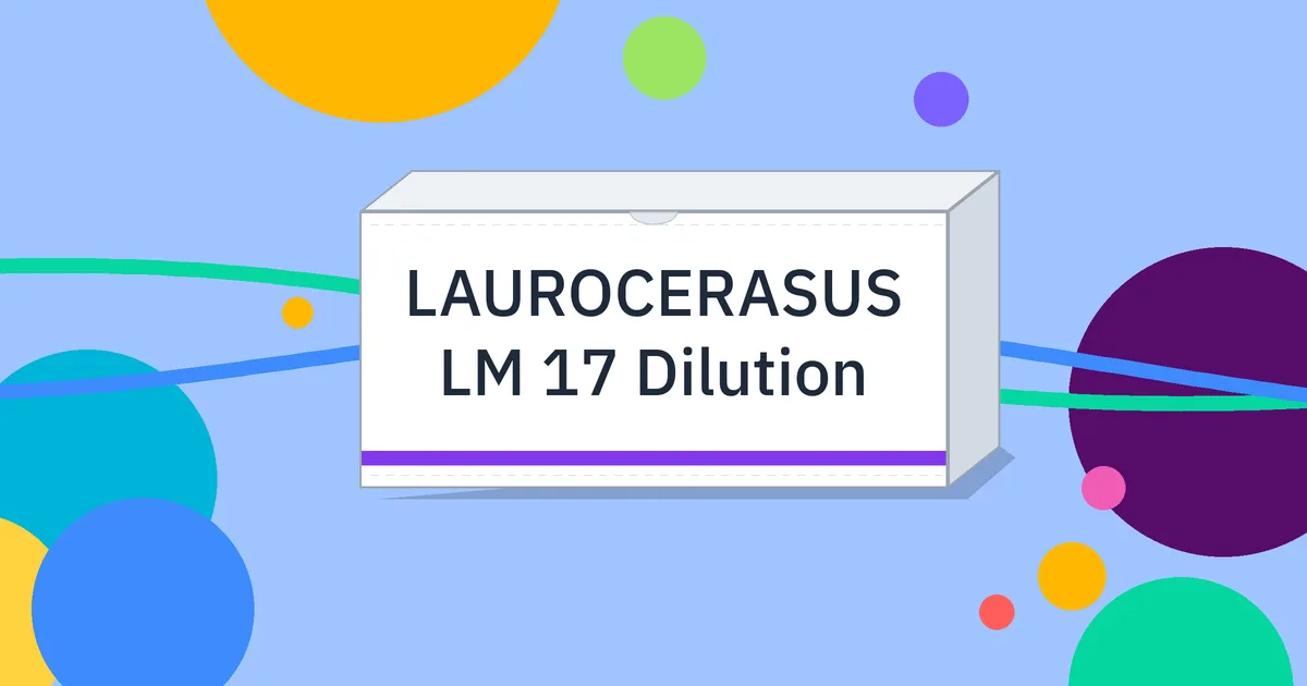 Symbolbild: Packung mit der Aufschrift LAUROCERASUS LM 17 Dilution (PZN 13524101) – Verfügbarkeit und Bezug in Apotheken in Frankfurt am Main