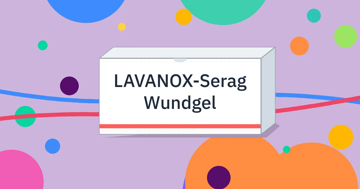 Symbolbild: Packung mit der Aufschrift LAVANOX-Serag Wundgel (PZN 18731081) – Verfügbarkeit und Bezug in Apotheken in Frankfurt am Main