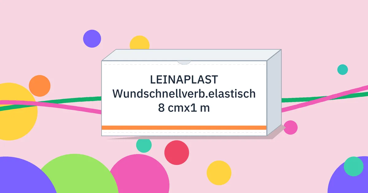 Symbolbild: Packung mit der Aufschrift LEINAPLAST Wundschnellverb.elastisch 8 cmx1 m (PZN 00971531) – Verfügbarkeit und Bezug in Apotheken in Frankfurt am Main