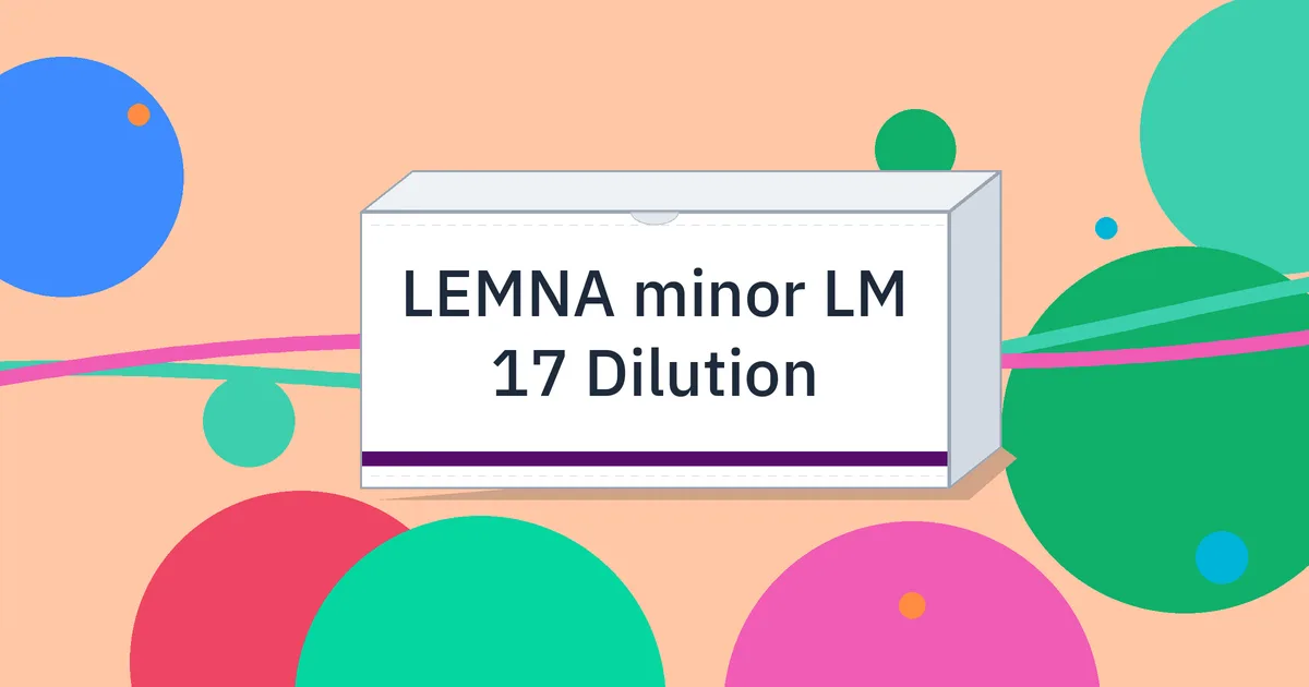 Symbolbild: Packung mit der Aufschrift LEMNA minor LM 17 Dilution (PZN 13525023) – Verfügbarkeit und Bezug in Apotheken in Frankfurt am Main