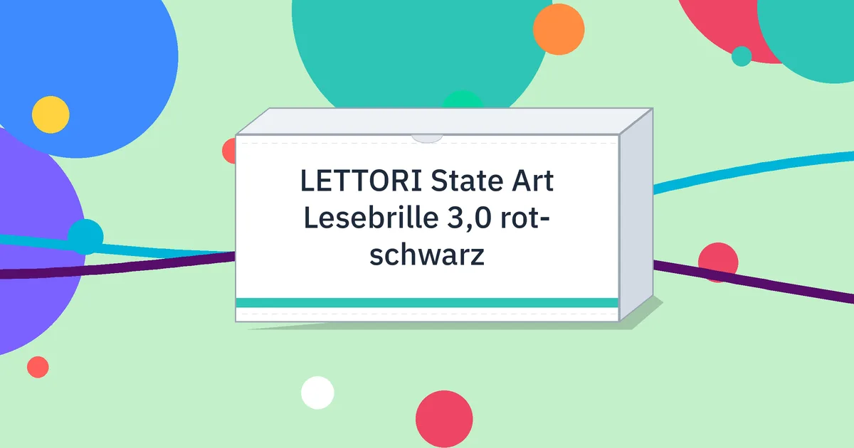 Symbolbild: Packung mit der Aufschrift LETTORI State Art Lesebrille 3,0 rot-schwarz (PZN 11118265) – Verfügbarkeit und Bezug in Apotheken in Frankfurt am Main