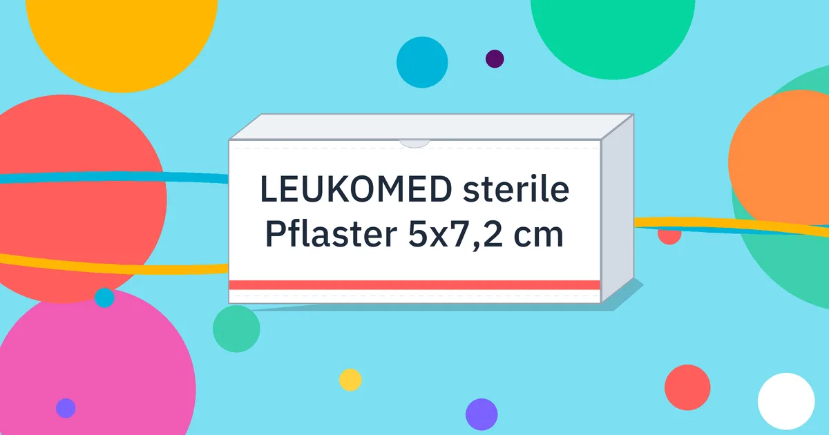 Symbolbild: Packung mit der Aufschrift LEUKOMED sterile Pflaster 5x7,2 cm (PZN 01178964) – Verfügbarkeit und Bezug in Apotheken in Frankfurt am Main