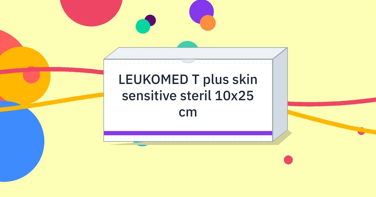 Symbolbild: Packung mit der Aufschrift LEUKOMED T plus skin sensitive steril 10x25 cm (PZN 18730130) – Verfügbarkeit und Bezug in Apotheken in Frankfurt am Main
