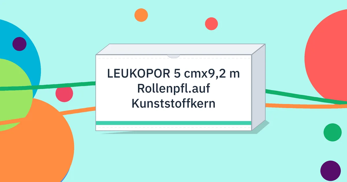 Symbolbild: Packung mit der Aufschrift LEUKOPOR 5 cmx9,2 m Rollenpfl.auf Kunststoffkern (PZN 12775893) – Verfügbarkeit und Bezug in Apotheken in Frankfurt am Main