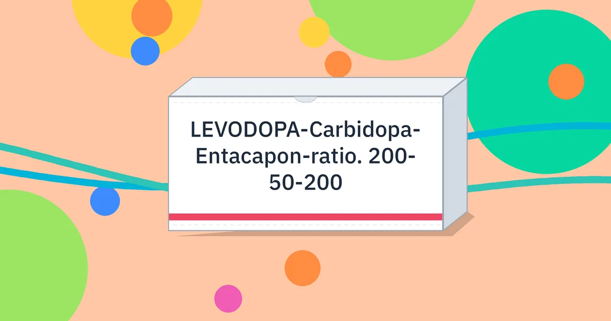 Symbolbild: Packung mit der Aufschrift LEVODOPA-Carbidopa-Entacapon-ratio. 200-50-200 (PZN 10221877) – Verfügbarkeit und Bezug in Apotheken in Frankfurt am Main