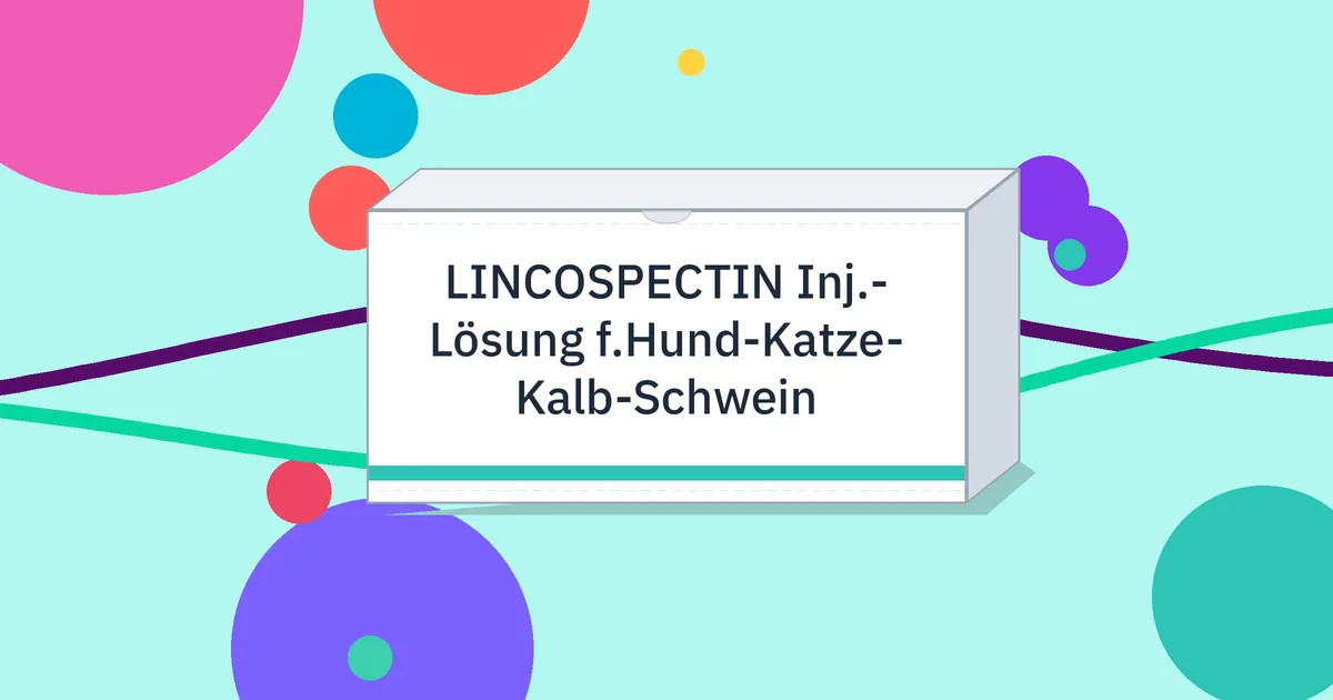Symbolbild: Packung mit der Aufschrift LINCOSPECTIN Inj.-Lösung f.Hund-Katze-Kalb-Schwein (PZN 01446755) – Verfügbarkeit und Bezug in Apotheken in Frankfurt am Main