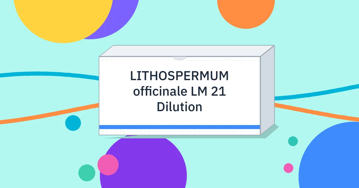 Symbolbild: Packung mit der Aufschrift LITHOSPERMUM officinale LM 21 Dilution (PZN 13532129) – Verfügbarkeit und Bezug in Apotheken in Frankfurt am Main