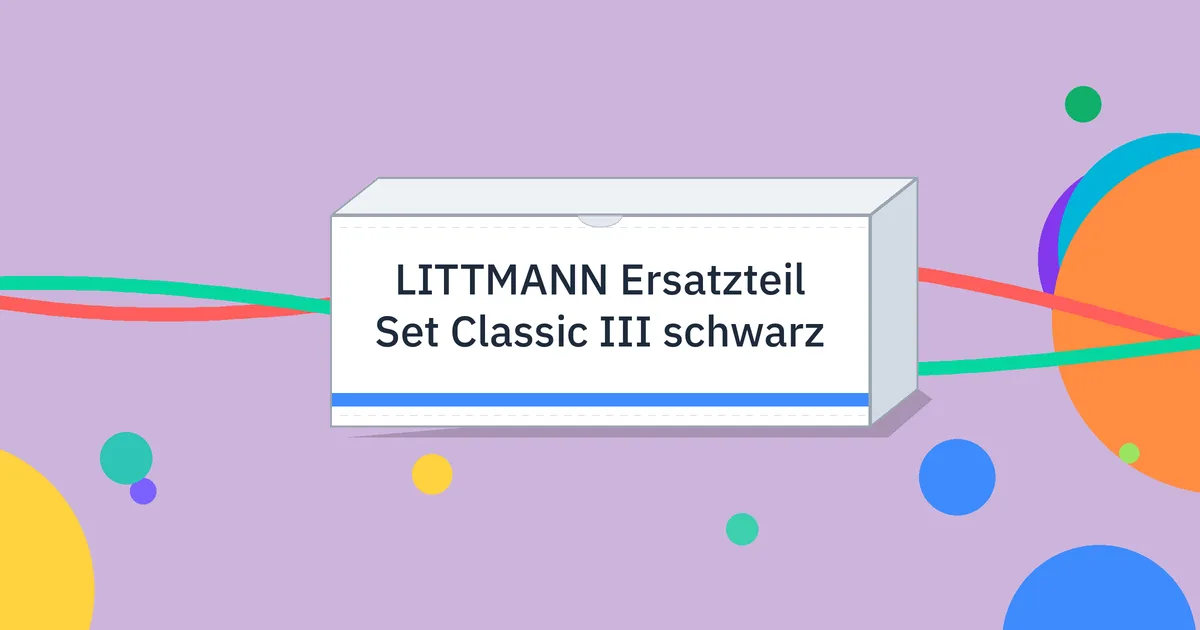 Symbolbild: Packung mit der Aufschrift LITTMANN Ersatzteil Set Classic III schwarz (PZN 13909344) – Verfügbarkeit und Bezug in Apotheken in Frankfurt am Main