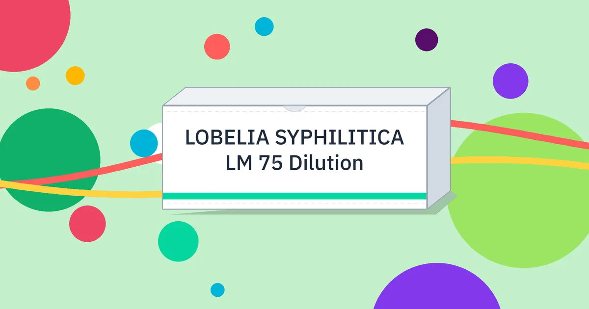 Symbolbild: Packung mit der Aufschrift LOBELIA SYPHILITICA LM 75 Dilution (PZN 13535062) – Verfügbarkeit und Bezug in Apotheken in Frankfurt am Main