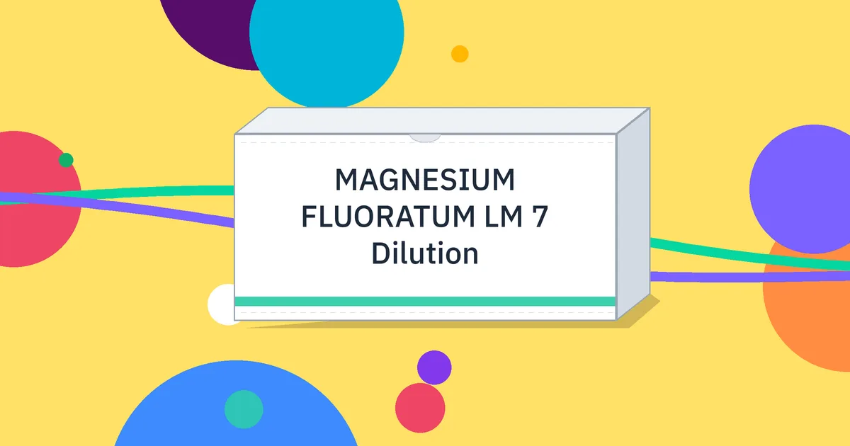Symbolbild: Packung mit der Aufschrift MAGNESIUM FLUORATUM LM 7 Dilution (PZN 12937373) – Verfügbarkeit und Bezug in Apotheken in Frankfurt am Main