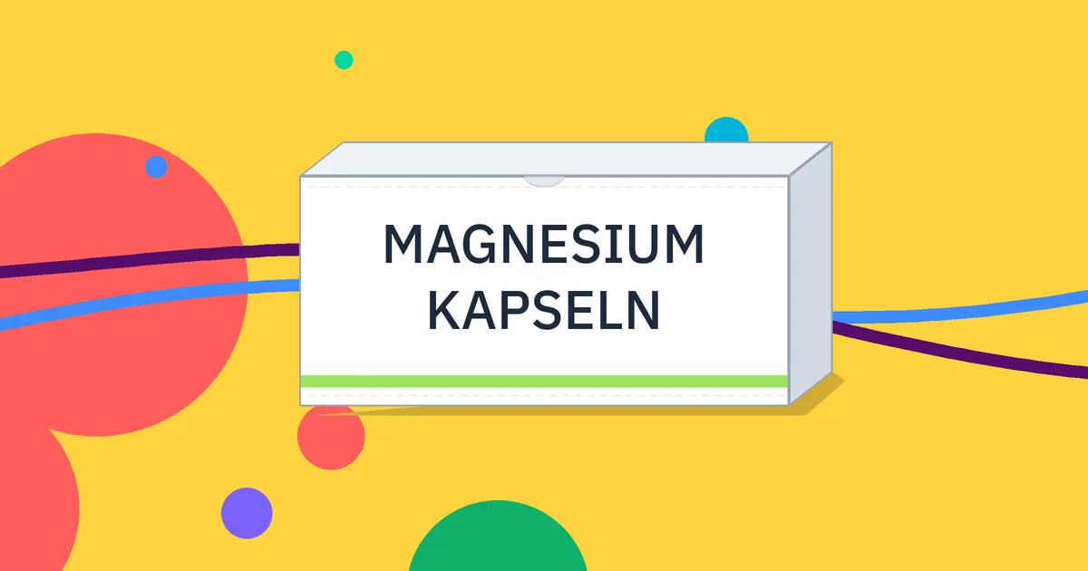 Symbolbild: Packung mit der Aufschrift MAGNESIUM KAPSELN (PZN 10134517) – Verfügbarkeit und Bezug in Apotheken in Frankfurt am Main