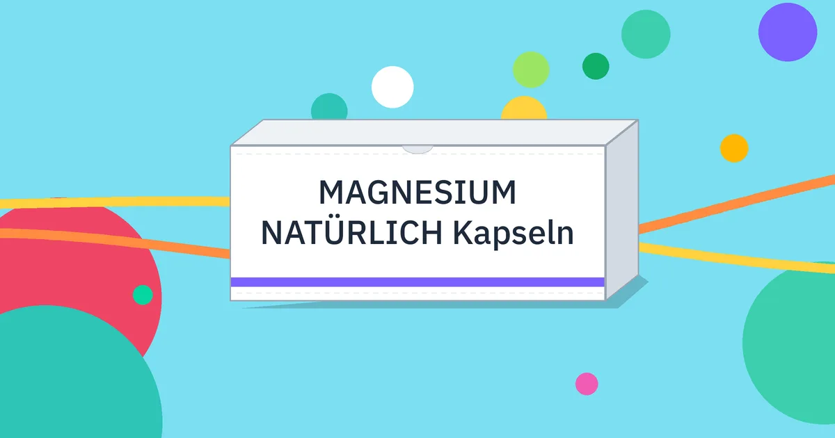 Symbolbild: Packung mit der Aufschrift MAGNESIUM NATÜRLICH Kapseln (PZN 18666538) – Verfügbarkeit und Bezug in Apotheken in Frankfurt am Main