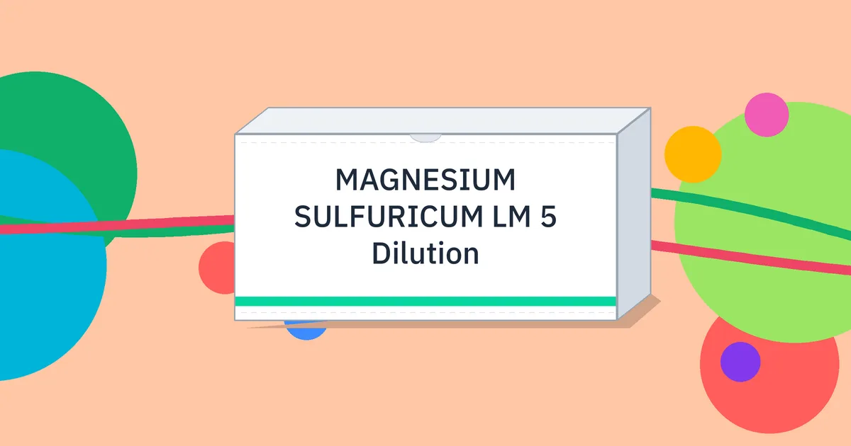 Symbolbild: Packung mit der Aufschrift MAGNESIUM SULFURICUM LM 5 Dilution (PZN 12940010) – Verfügbarkeit und Bezug in Apotheken in Frankfurt am Main