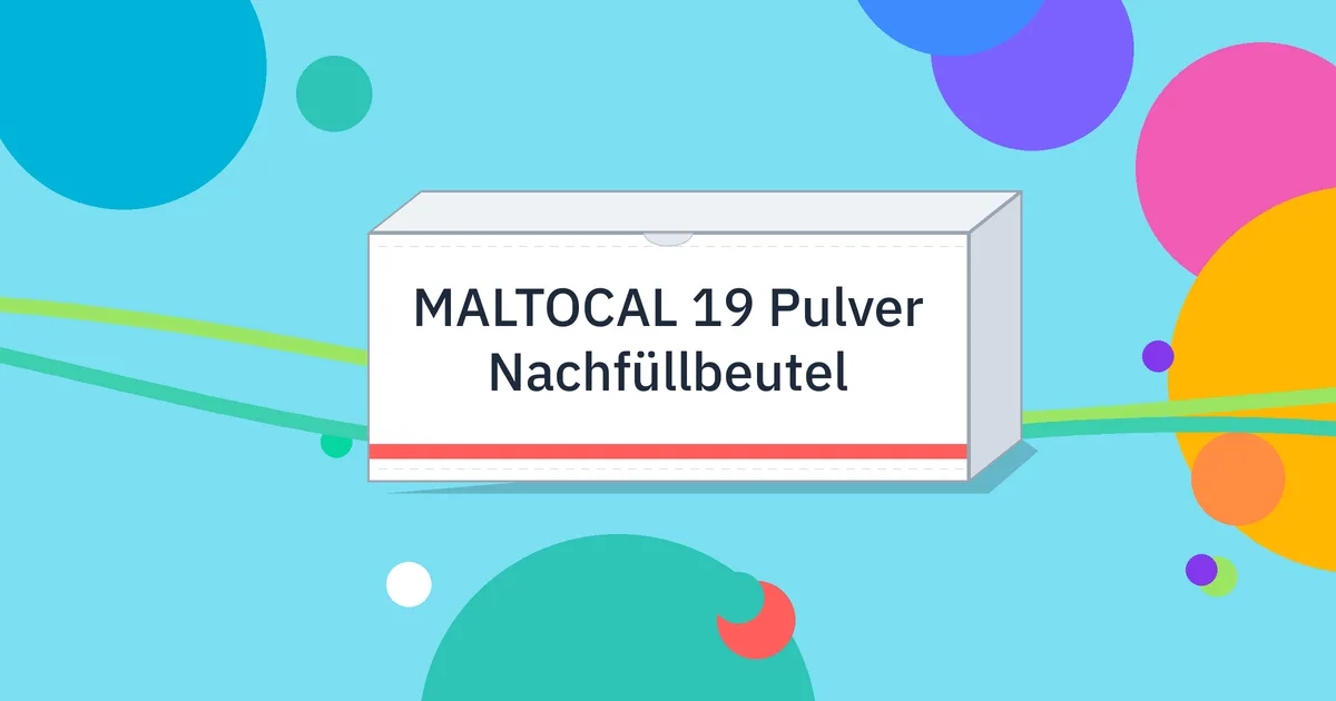 Symbolbild: Packung mit der Aufschrift MALTOCAL 19 Pulver Nachfüllbeutel (PZN 01892489) – Verfügbarkeit und Bezug in Apotheken in Frankfurt am Main