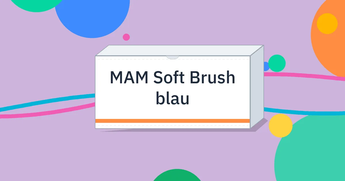 Symbolbild: Packung mit der Aufschrift MAM Soft Brush blau (PZN 12670757) – Verfügbarkeit und Bezug in Apotheken in Frankfurt am Main