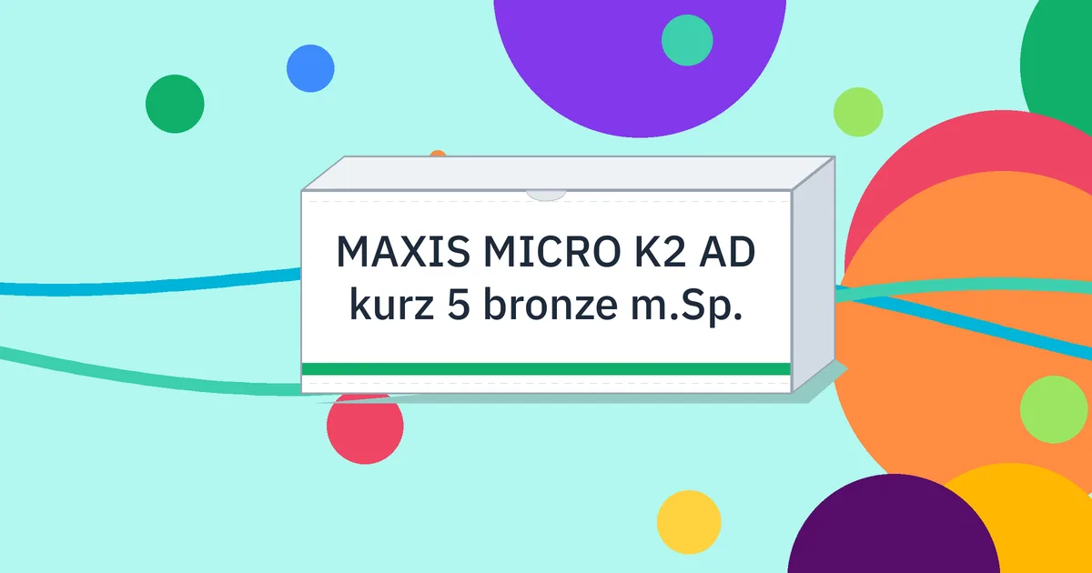 Symbolbild: Packung mit der Aufschrift MAXIS MICRO K2 AD kurz 5 bronze m.Sp. (PZN 17673654) – Verfügbarkeit und Bezug in Apotheken in Frankfurt am Main