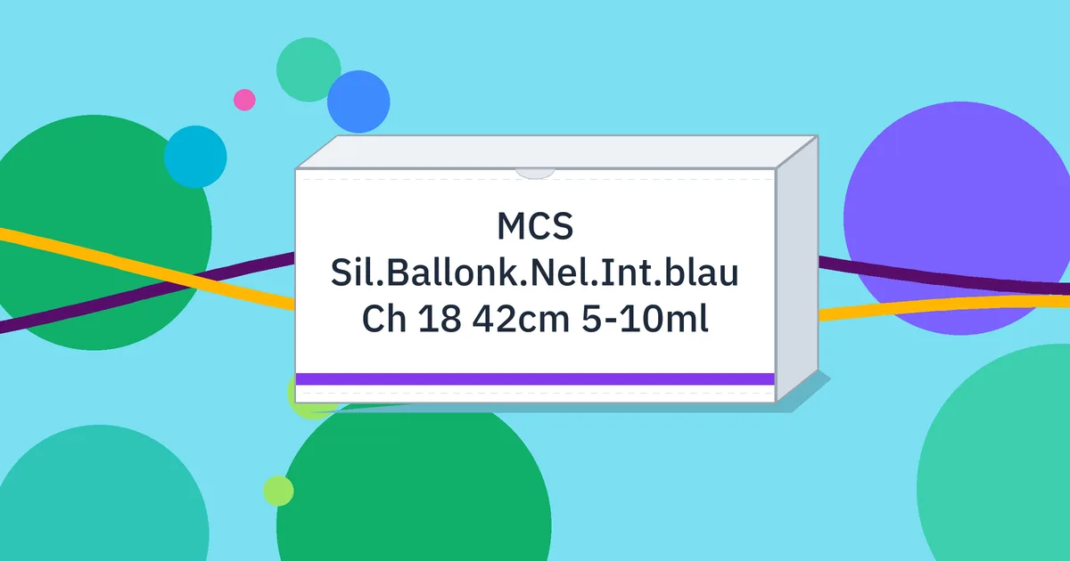 Symbolbild: Packung mit der Aufschrift MCS Sil.Ballonk.Nel.Int.blau Ch 18 42cm 5-10ml (PZN 04800080) – Verfügbarkeit und Bezug in Apotheken in Frankfurt am Main