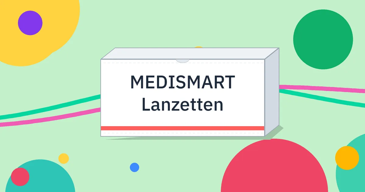 Symbolbild: Packung mit der Aufschrift MEDISMART Lanzetten (PZN 09729398) – Verfügbarkeit und Bezug in Apotheken in Frankfurt am Main
