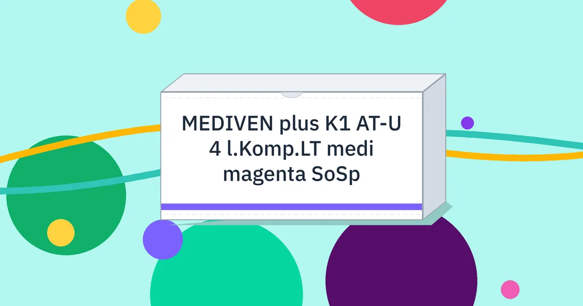 Symbolbild: Packung mit der Aufschrift MEDIVEN plus K1 AT-U 4 l.Komp.LT medi magenta SoSp (PZN 15033531) – Verfügbarkeit und Bezug in Apotheken in Frankfurt am Main