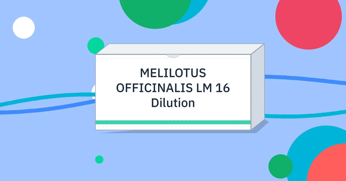 Symbolbild: Packung mit der Aufschrift MELILOTUS OFFICINALIS LM 16 Dilution (PZN 13602887) – Verfügbarkeit und Bezug in Apotheken in Frankfurt am Main