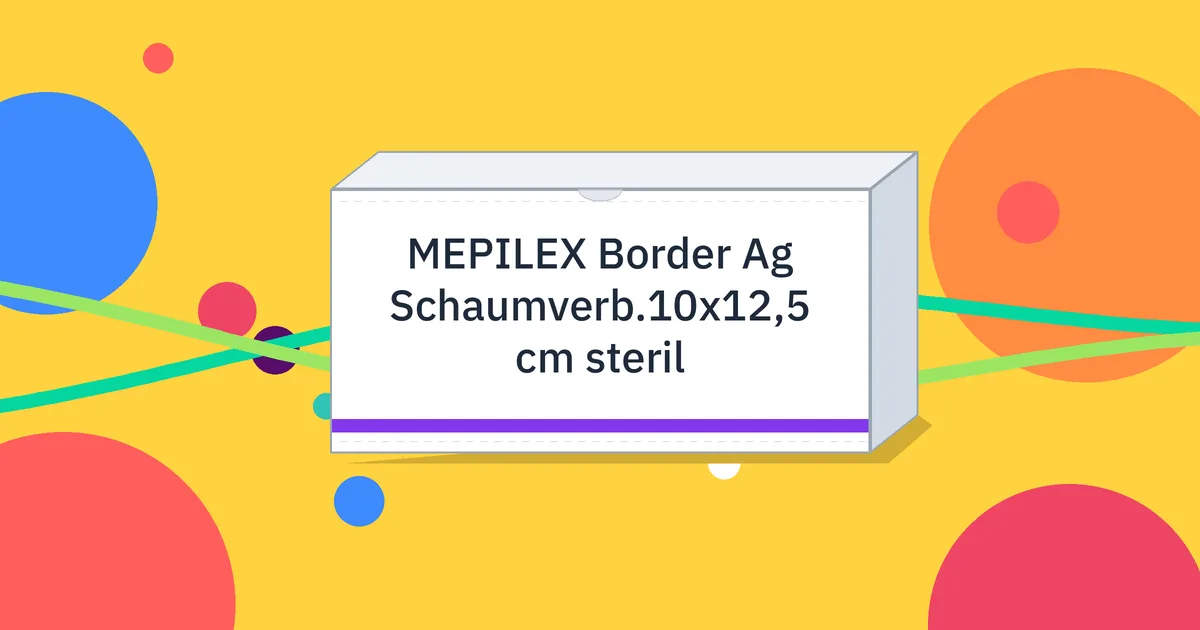 Symbolbild: Packung mit der Aufschrift MEPILEX Border Ag Schaumverb.10x12,5 cm steril (PZN 18009734) – Verfügbarkeit und Bezug in Apotheken in Frankfurt am Main