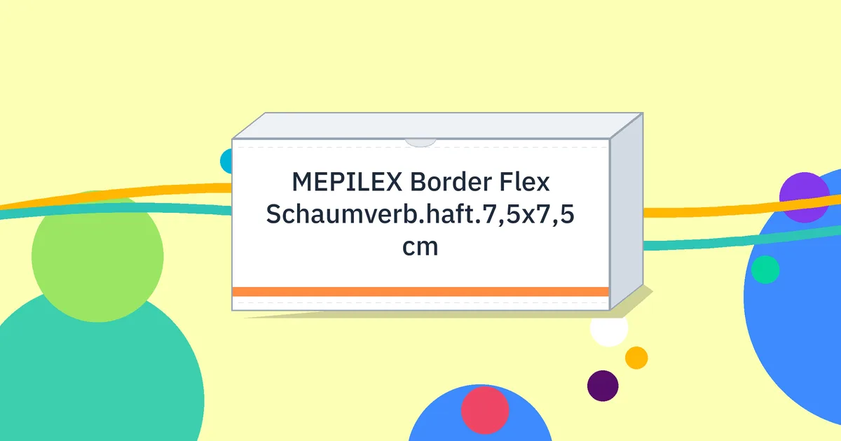 Symbolbild: Packung mit der Aufschrift MEPILEX Border Flex Schaumverb.haft.7,5x7,5 cm (PZN 20921305) – Verfügbarkeit und Bezug in Apotheken in Frankfurt am Main