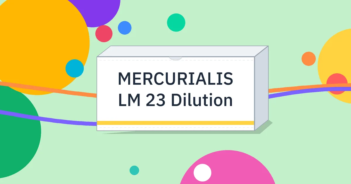 Symbolbild: Packung mit der Aufschrift MERCURIALIS LM 23 Dilution (PZN 12947957) – Verfügbarkeit und Bezug in Apotheken in Frankfurt am Main