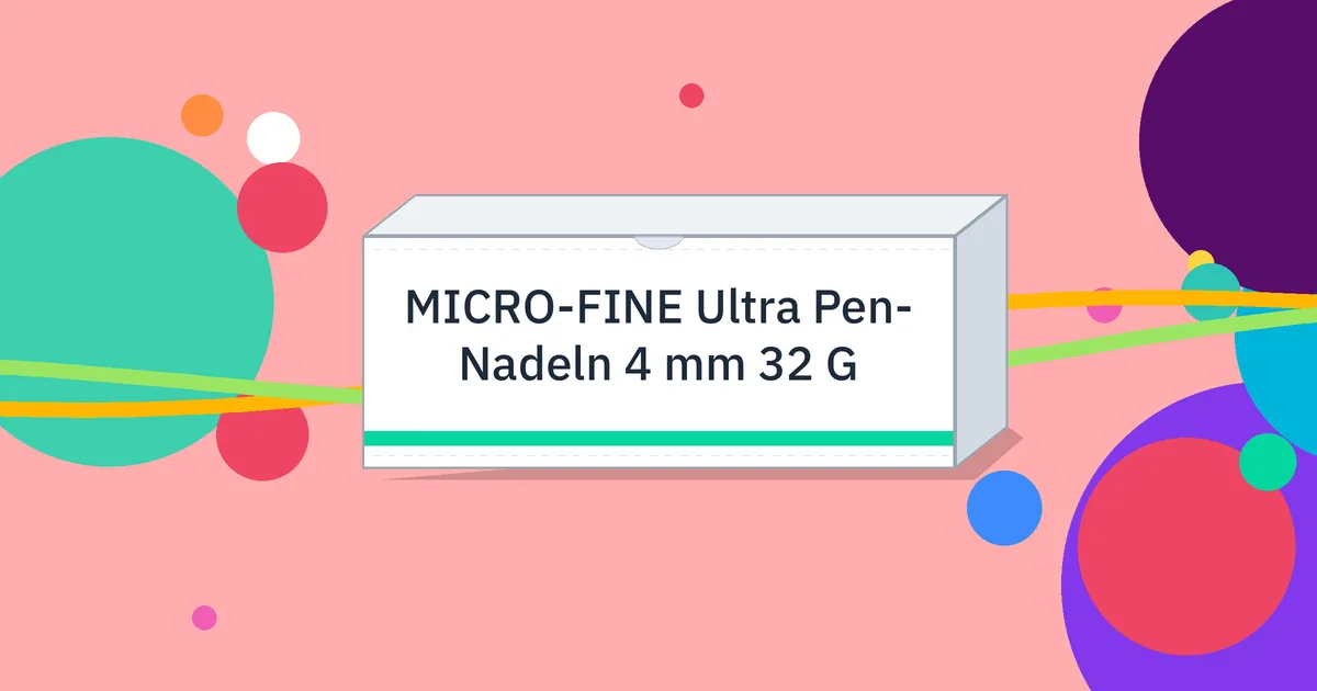 Symbolbild: Packung mit der Aufschrift MICRO-FINE Ultra Pen-Nadeln 4 mm 32 G (PZN 20398275) – Verfügbarkeit und Bezug in Apotheken in Frankfurt am Main