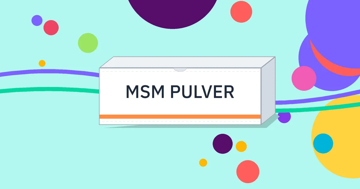 Symbolbild: Packung mit der Aufschrift MSM PULVER (PZN 10115589) – Verfügbarkeit und Bezug in Apotheken in Frankfurt am Main