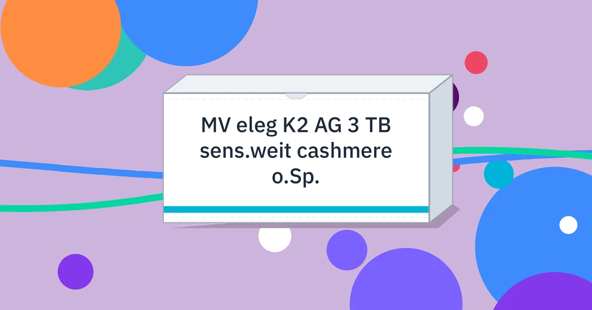 Symbolbild: Packung mit der Aufschrift MV eleg K2 AG 3 TB sens.weit cashmere o.Sp. (PZN 14678869) – Verfügbarkeit und Bezug in Apotheken in Frankfurt am Main