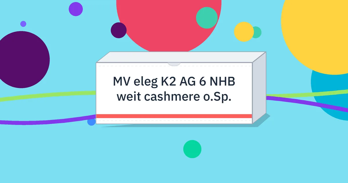 Symbolbild: Packung mit der Aufschrift MV eleg K2 AG 6 NHB weit cashmere o.Sp. (PZN 15728256) – Verfügbarkeit und Bezug in Apotheken in Frankfurt am Main
