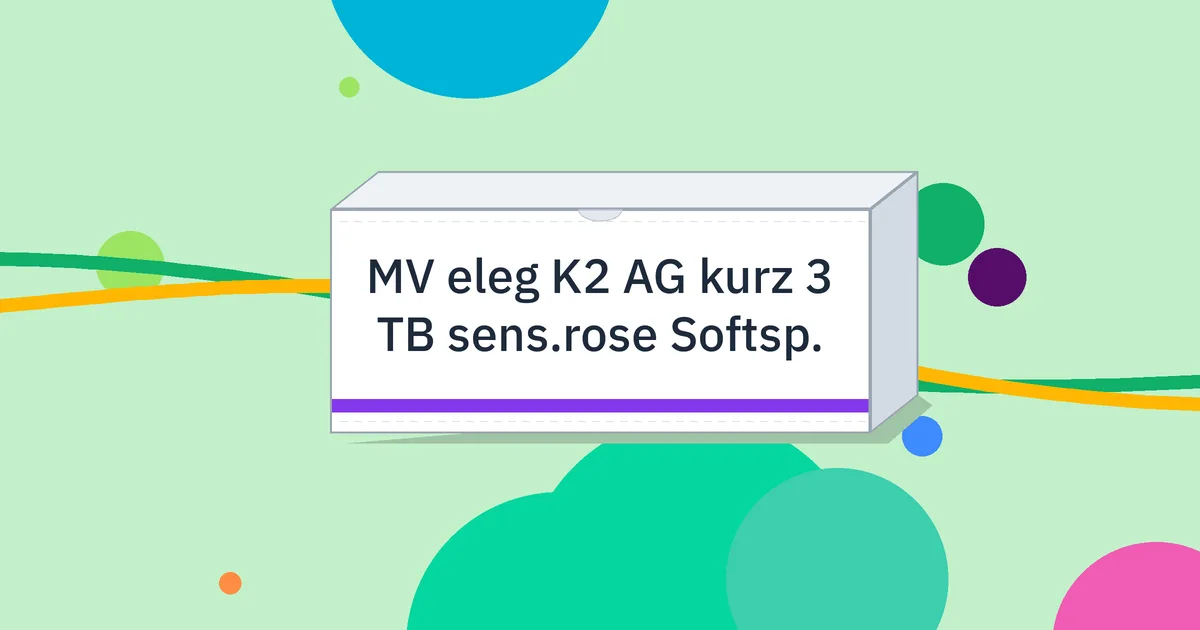 Symbolbild: Packung mit der Aufschrift MV eleg K2 AG kurz 3 TB sens.rose Softsp. (PZN 14697281) – Verfügbarkeit und Bezug in Apotheken in Frankfurt am Main