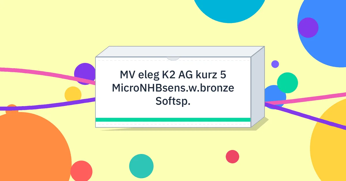 Symbolbild: Packung mit der Aufschrift MV eleg K2 AG kurz 5 MicroNHBsens.w.bronze Softsp. (PZN 15711480) – Verfügbarkeit und Bezug in Apotheken in Frankfurt am Main