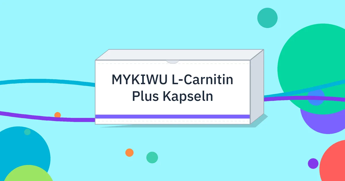 Symbolbild: Packung mit der Aufschrift MYKIWU L-Carnitin Plus Kapseln (PZN 20121421) – Verfügbarkeit und Bezug in Apotheken in Frankfurt am Main