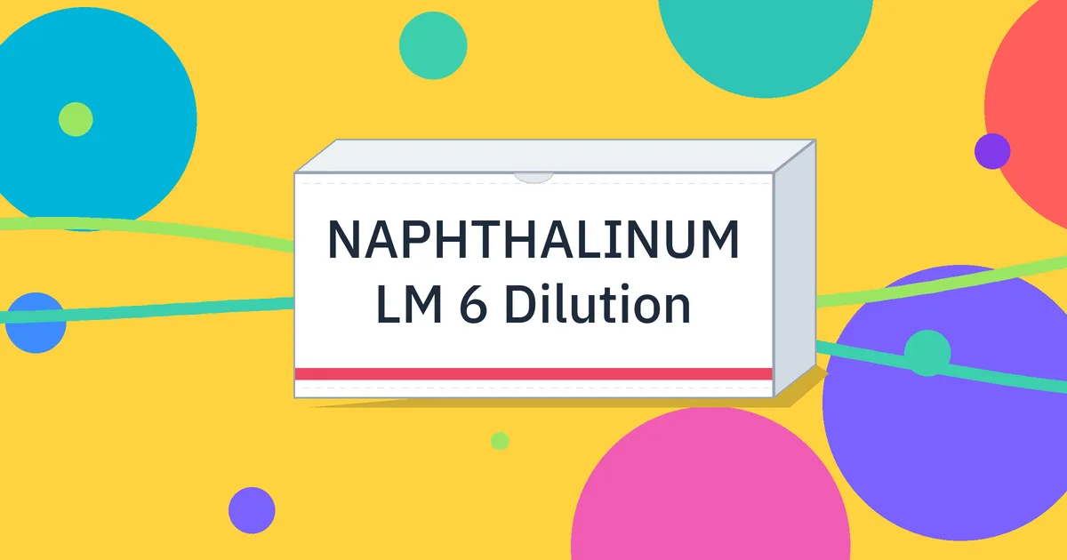 Symbolbild: Packung mit der Aufschrift NAPHTHALINUM LM 6 Dilution (PZN 12958381) – Verfügbarkeit und Bezug in Apotheken in Frankfurt am Main