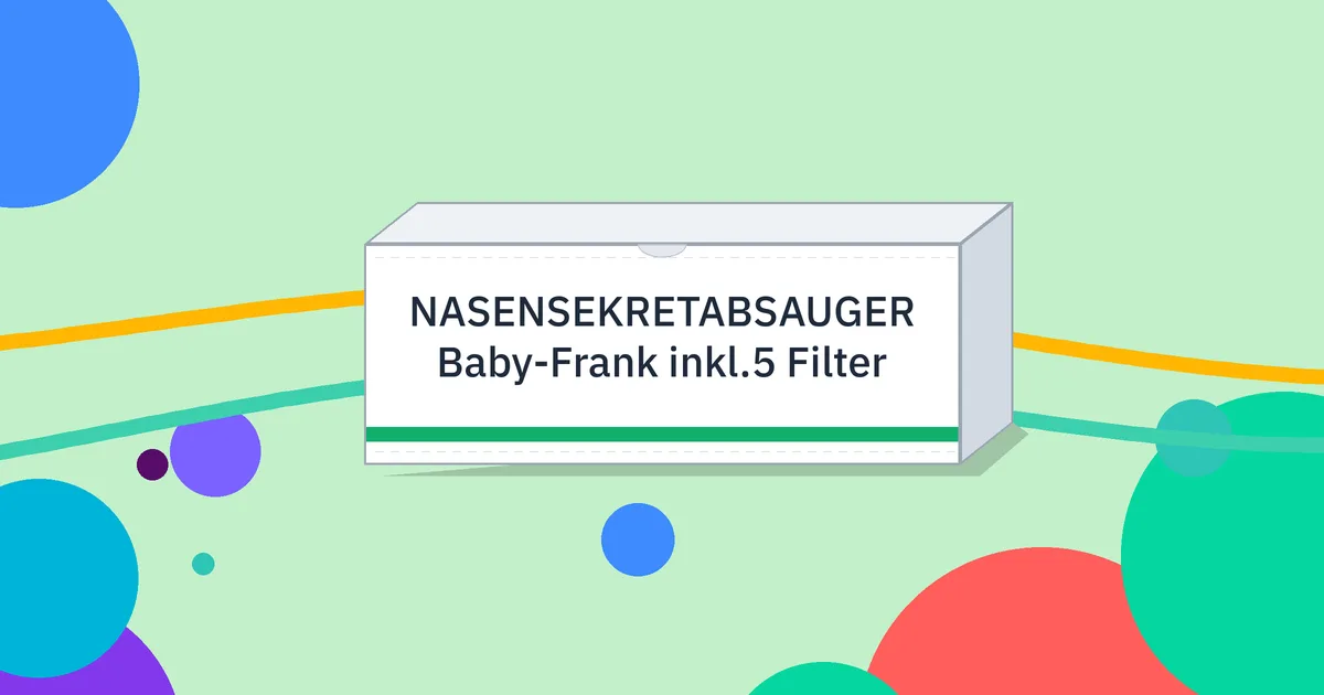 Symbolbild: Packung mit der Aufschrift NASENSEKRETABSAUGER Baby-Frank inkl.5 Filter (PZN 10795058) – Verfügbarkeit und Bezug in Apotheken in Frankfurt am Main